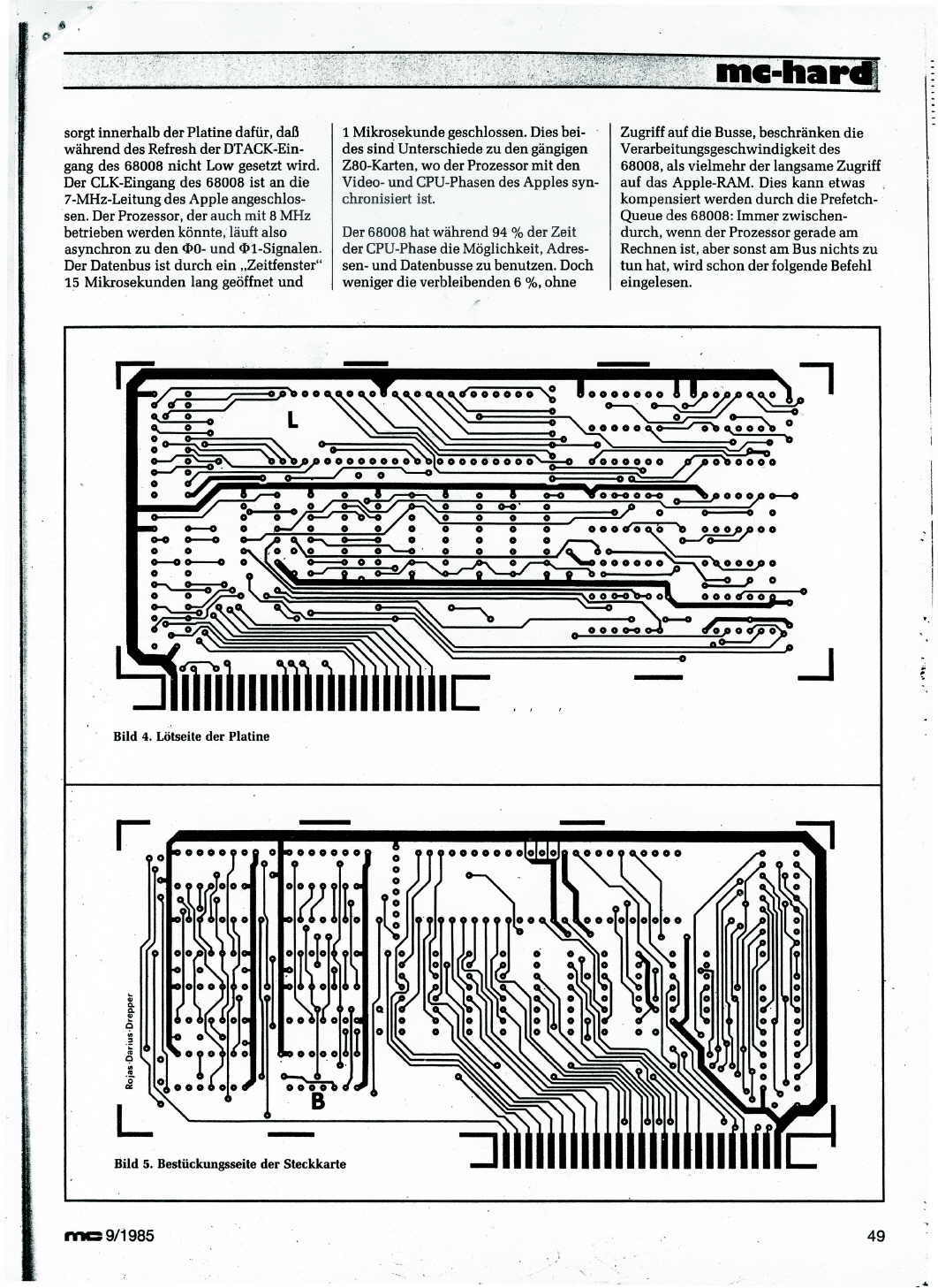 AppleBox - MC 68008 CPU Karte fuer Apple II DIY